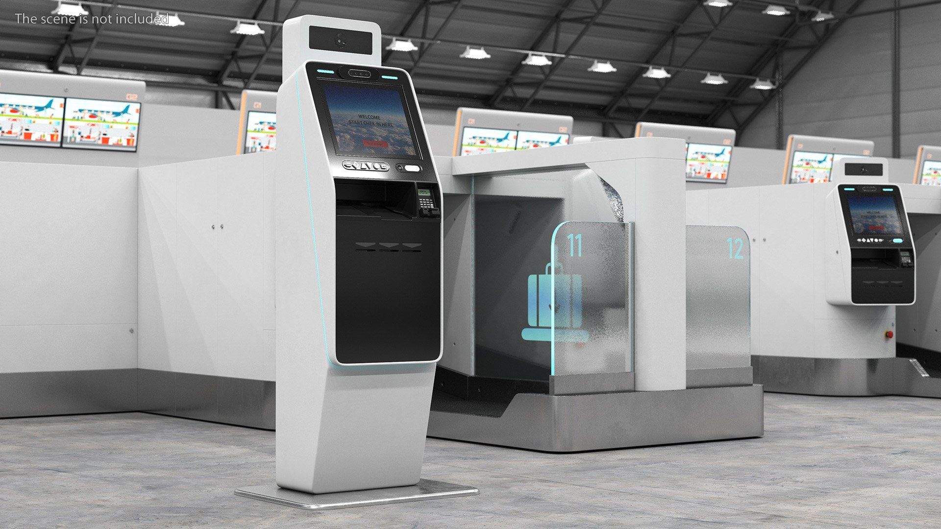 Airport Smart Self Check In Terminal Model - TurboSquid 2159232