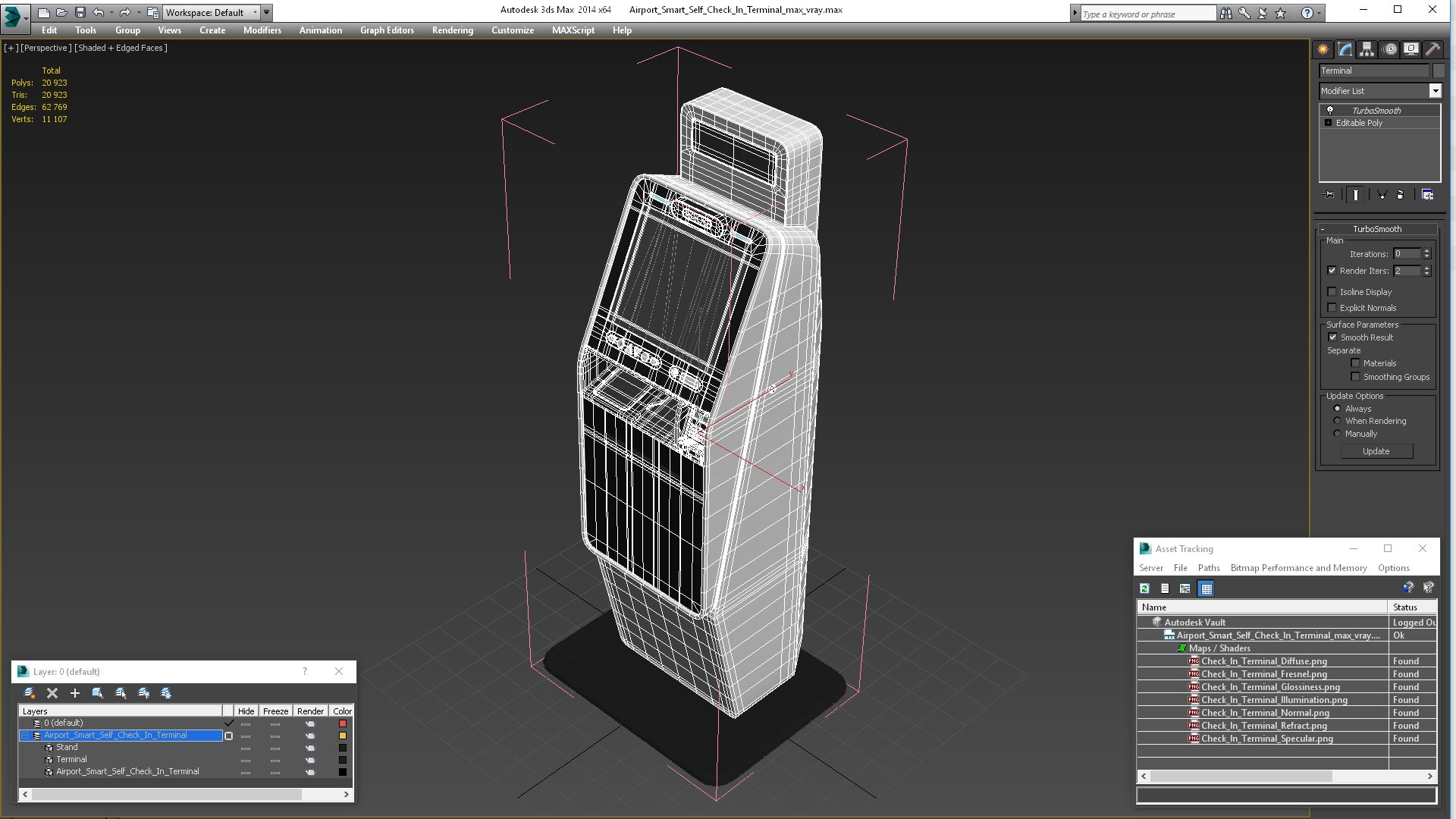 Airport Smart Self Check In Terminal Model - TurboSquid 2159232