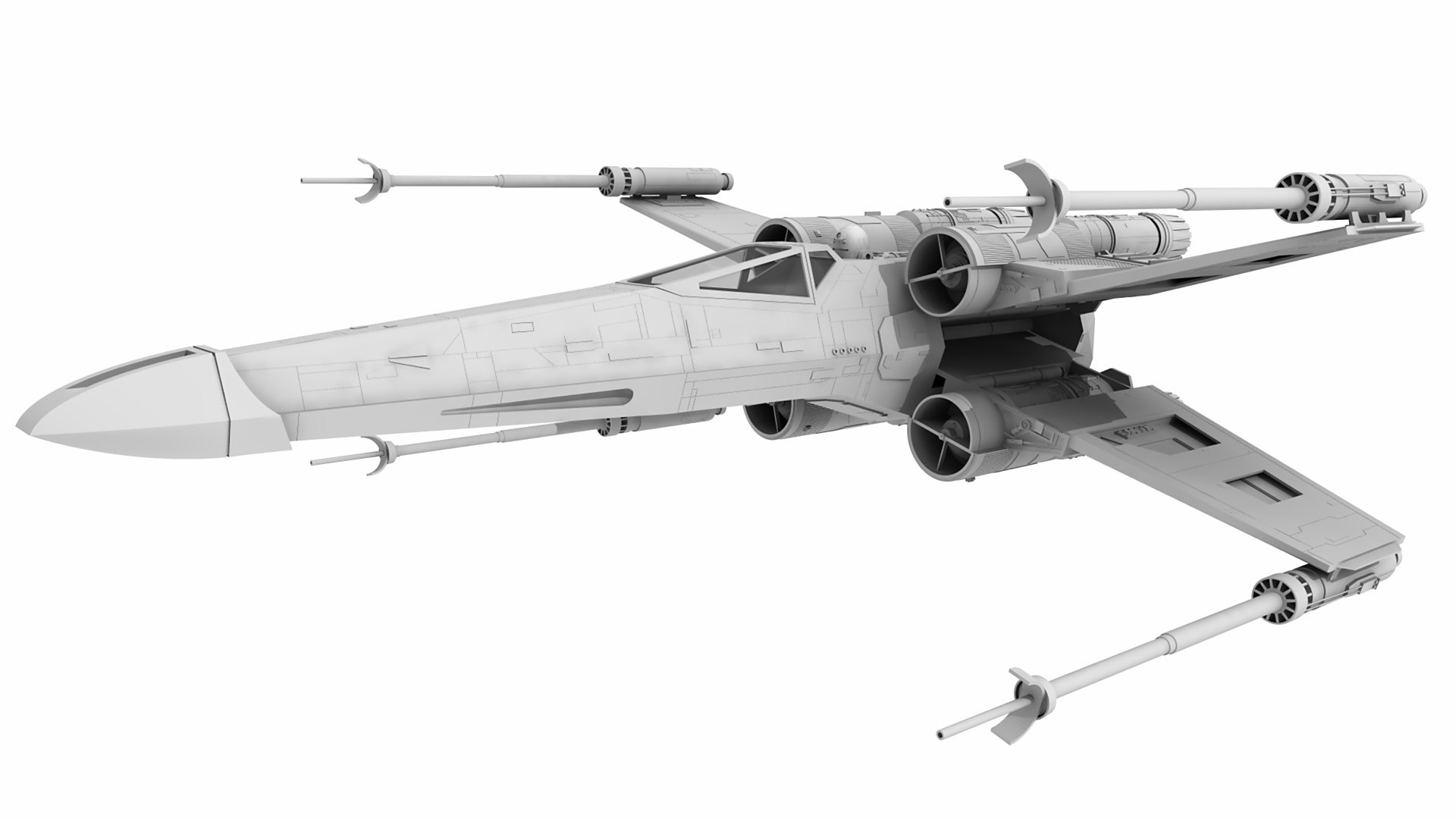 X-wing 3d Model