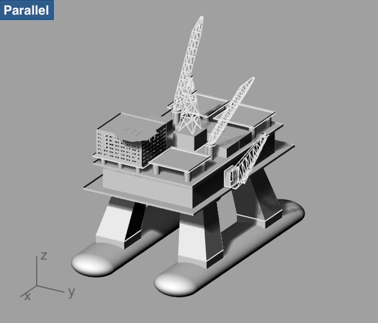 Platform Offshore Oil 3d Model