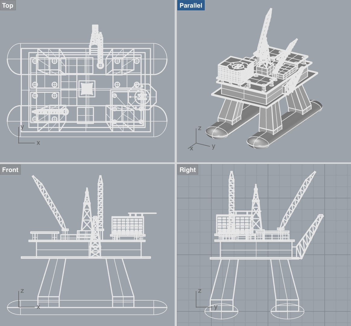 Platform Offshore Oil 3d Model