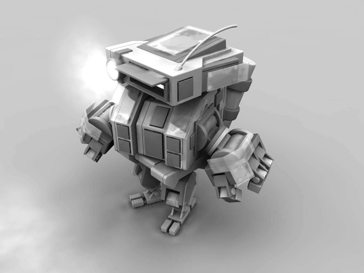Robot Hands Thrusters 3d C4d