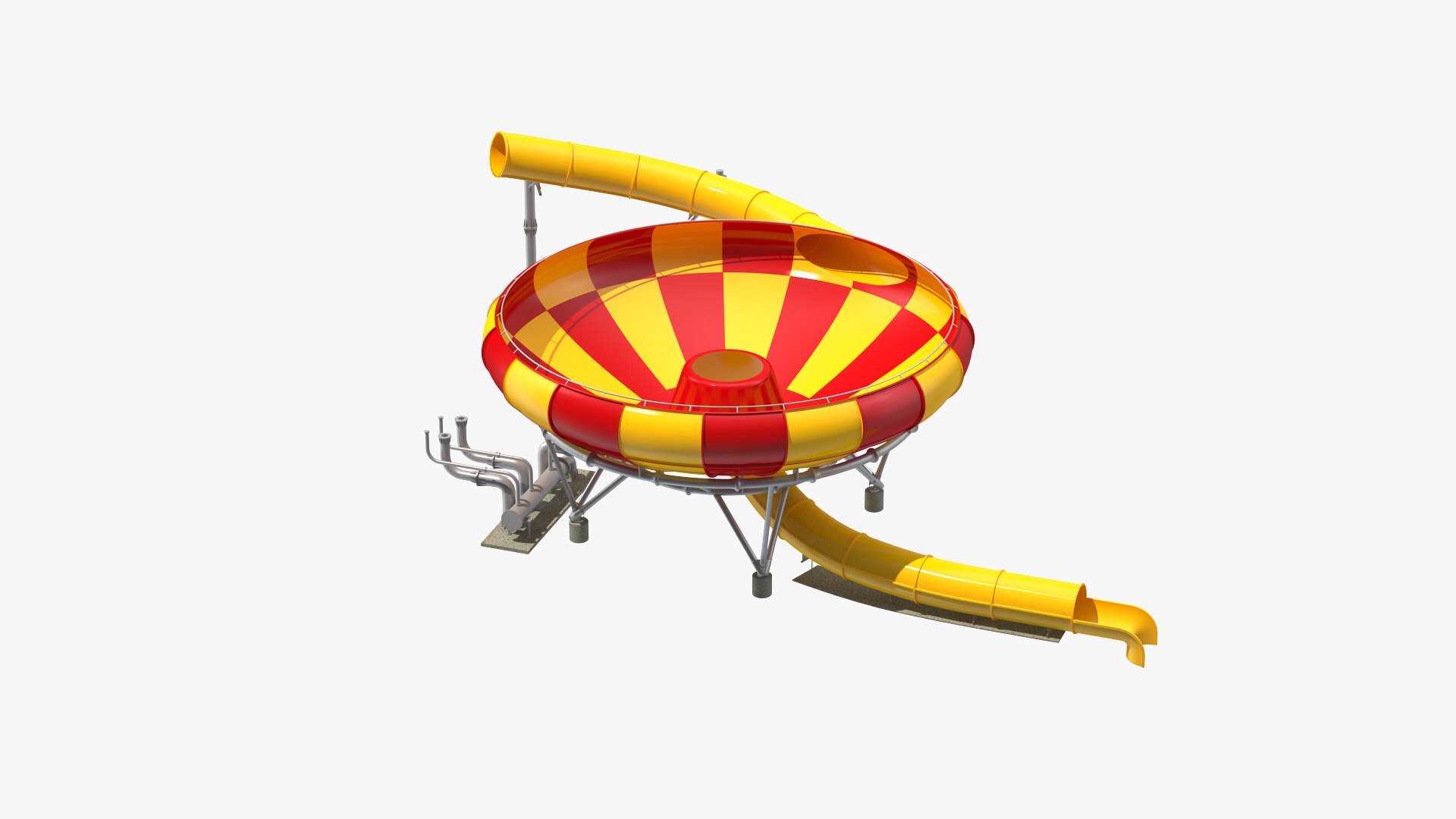 Water slide funnel model - TurboSquid 1493669