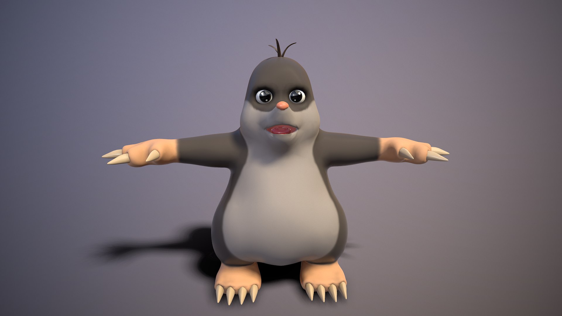 3D Cartoon Mole Toon Model - TurboSquid 1667747