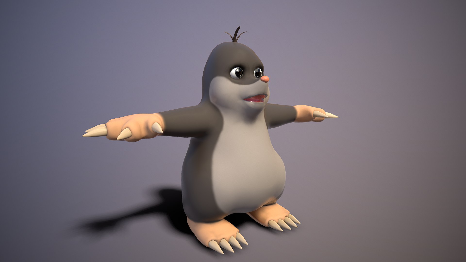 3D Cartoon Mole Toon Model - TurboSquid 1667747