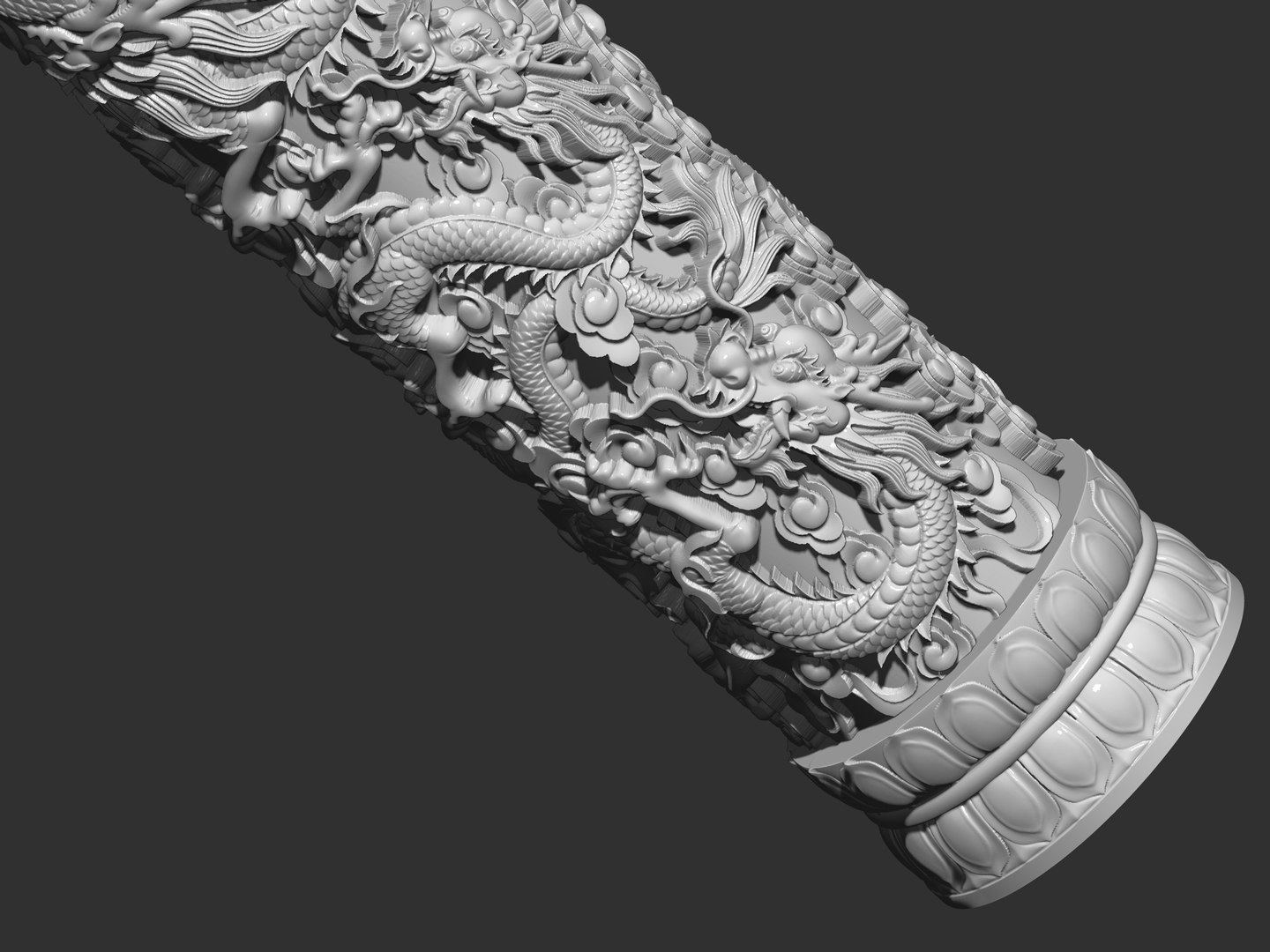 3D Dragons Pillar - TurboSquid 2037846