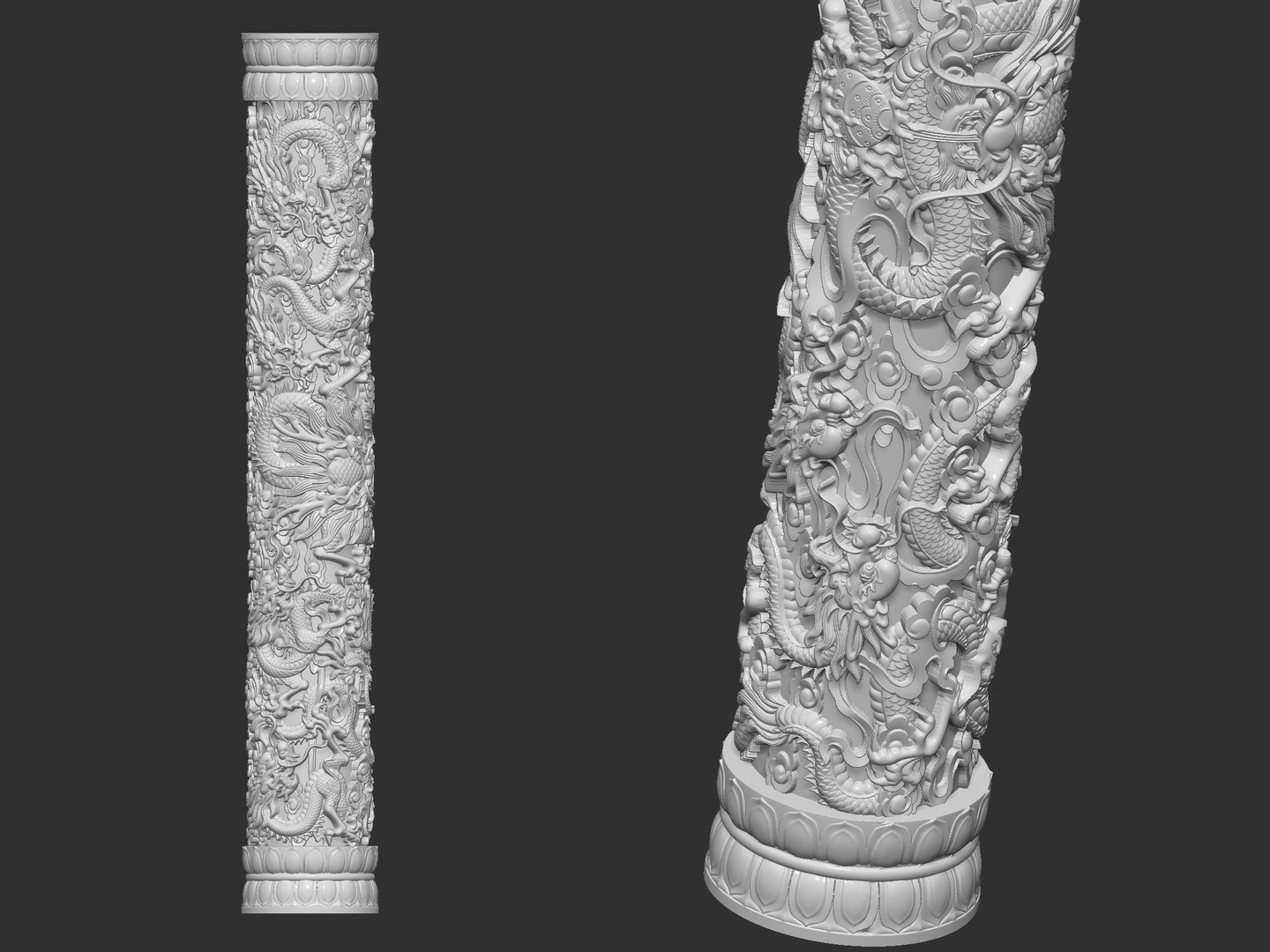 3D Dragons Pillar - TurboSquid 2037846