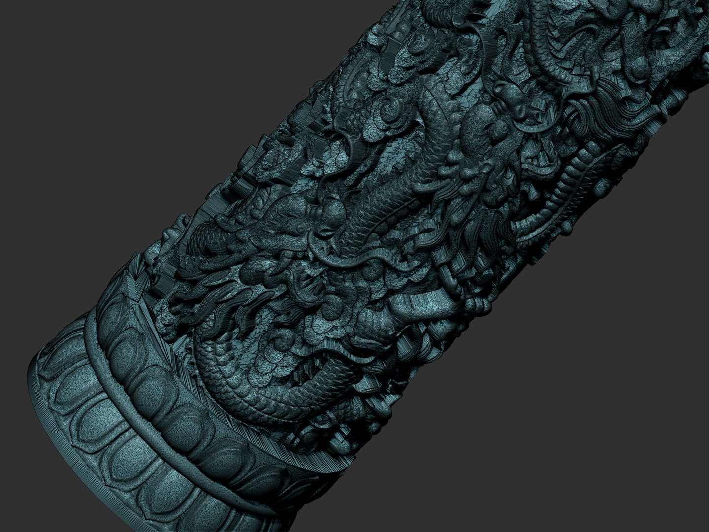 3D Dragons Pillar - TurboSquid 2037846