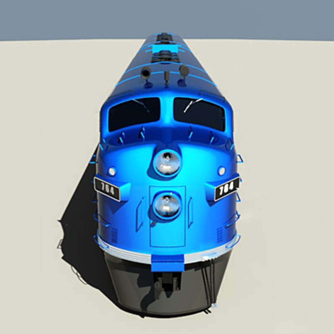 emd f7 scenicruiser 3d model