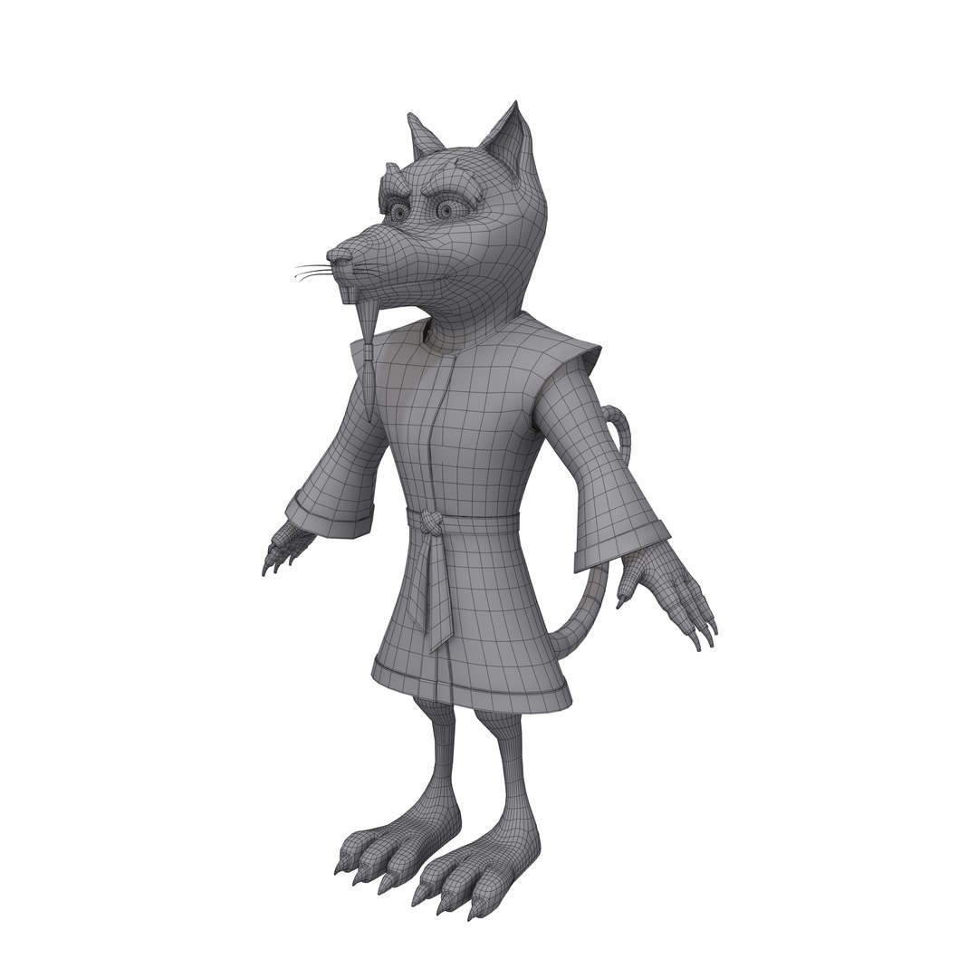 3D Rat Ninja Cartoon Model - TurboSquid 1750123