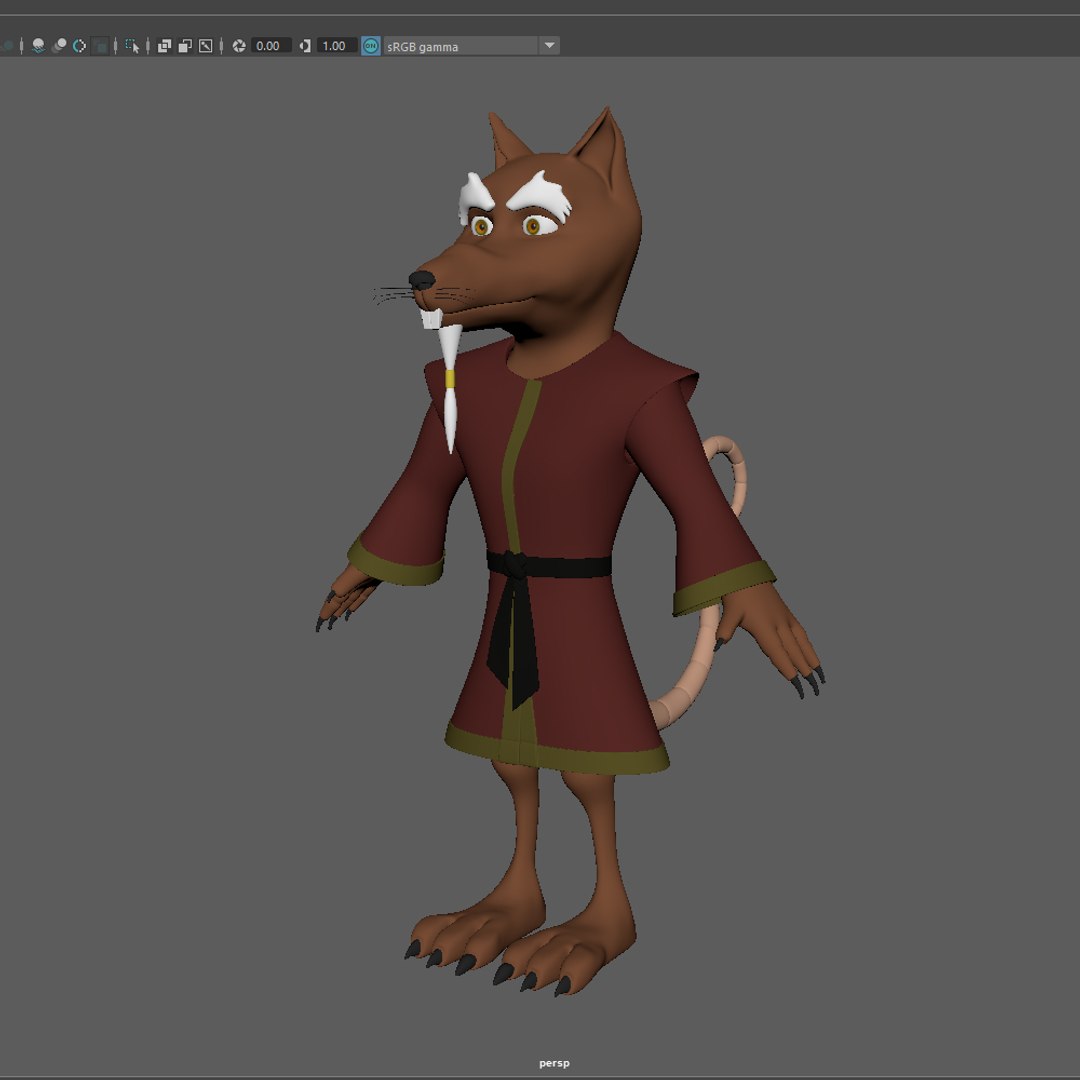 3D Rat Ninja Cartoon Model - TurboSquid 1750123