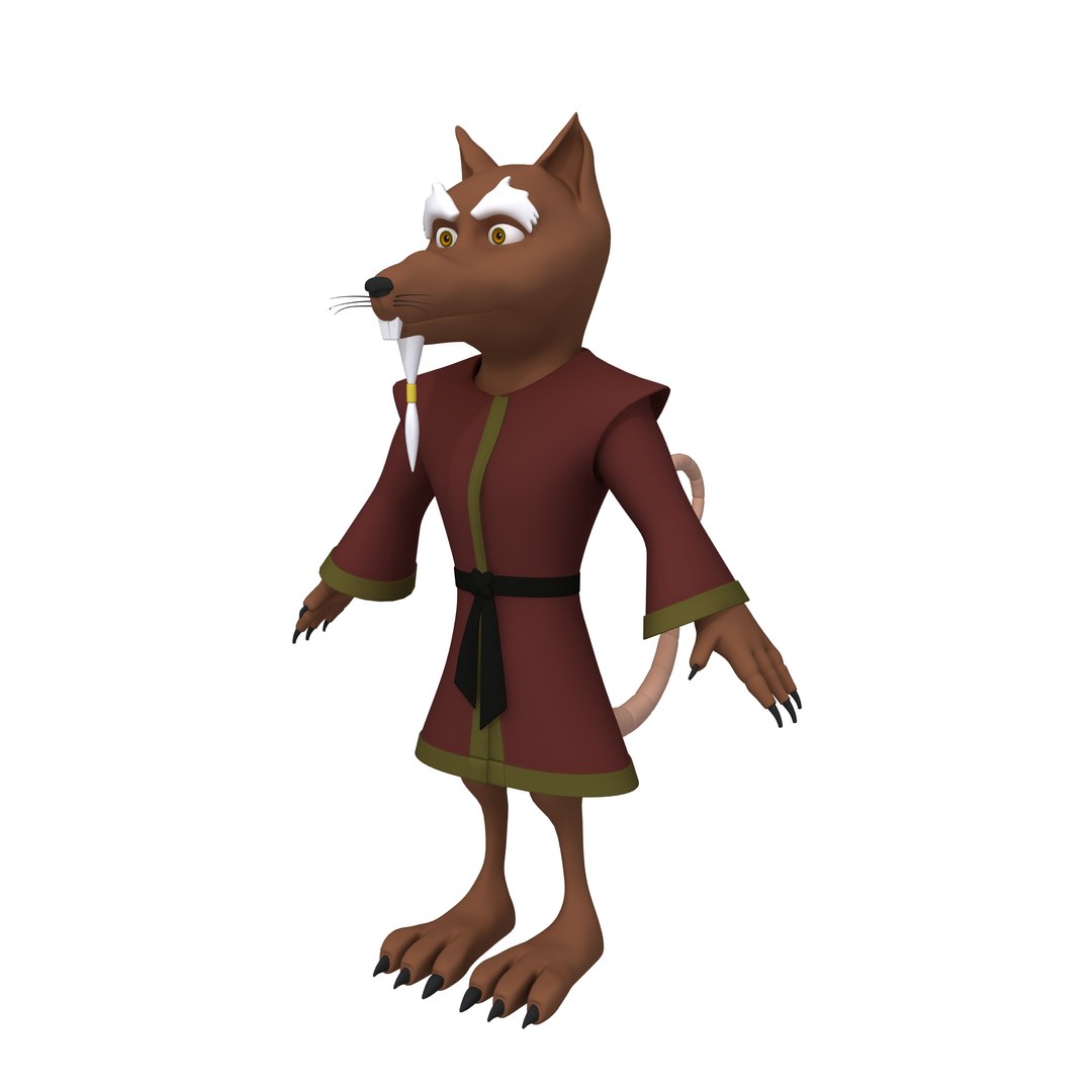 3D Rat Ninja Cartoon Model - TurboSquid 1750123