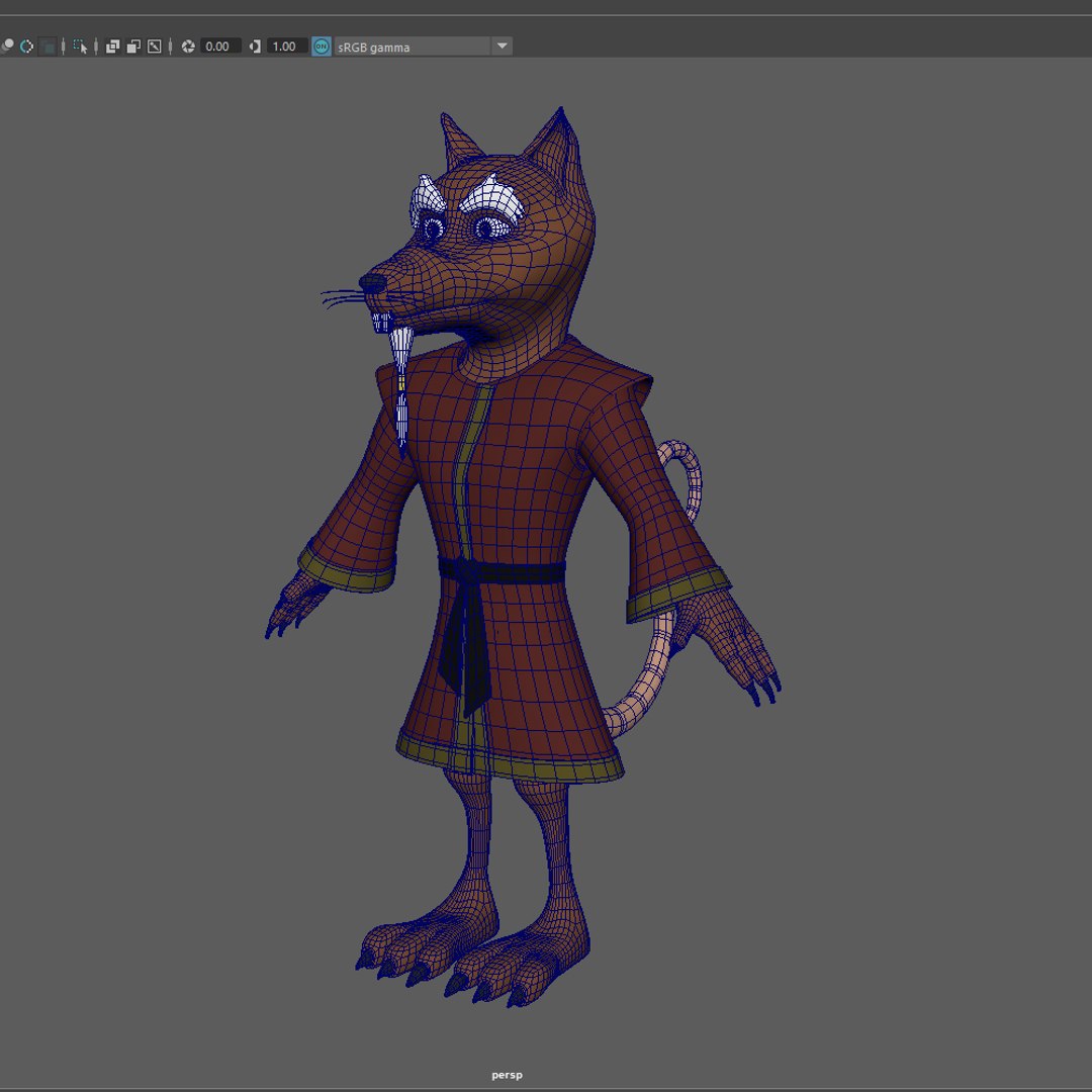 3D Rat Ninja Cartoon Model - TurboSquid 1750123