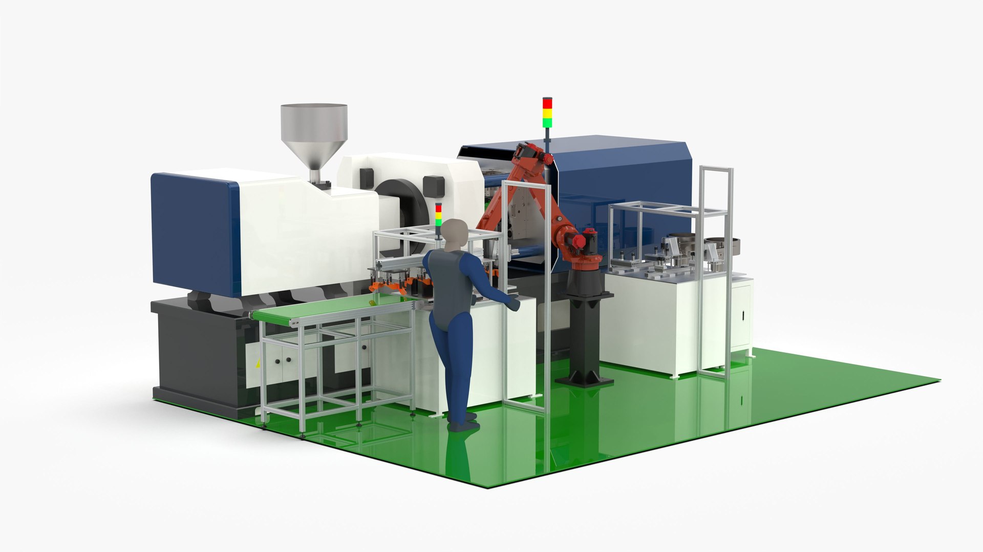 Automatic Bracket Loading Injection Machine 3D model - TurboSquid 2065992