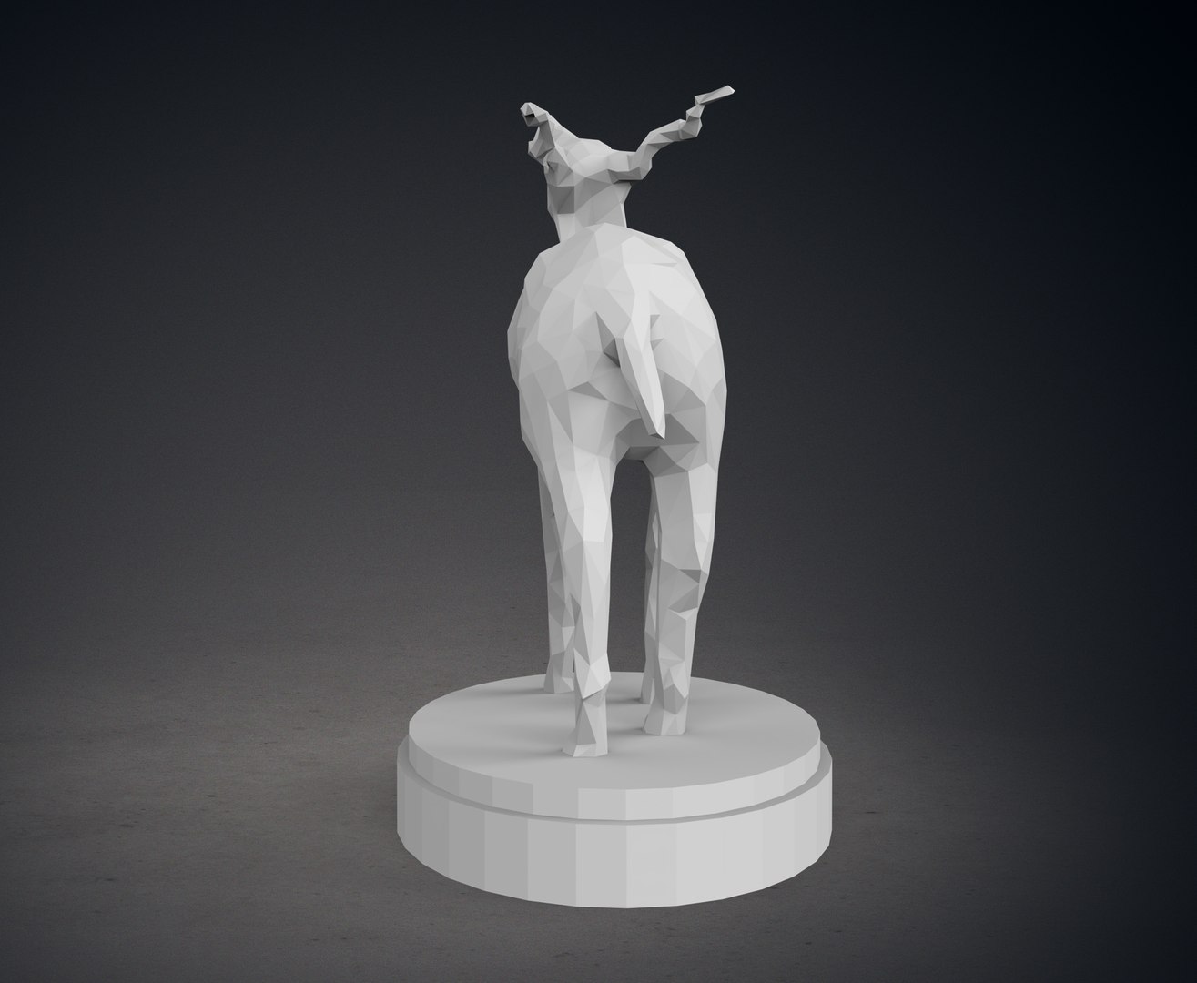 Low Poly Springbok Statue 3D Model - TurboSquid 2226274