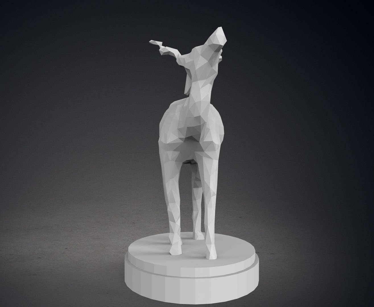 Low Poly Springbok Statue 3D Model - TurboSquid 2226274