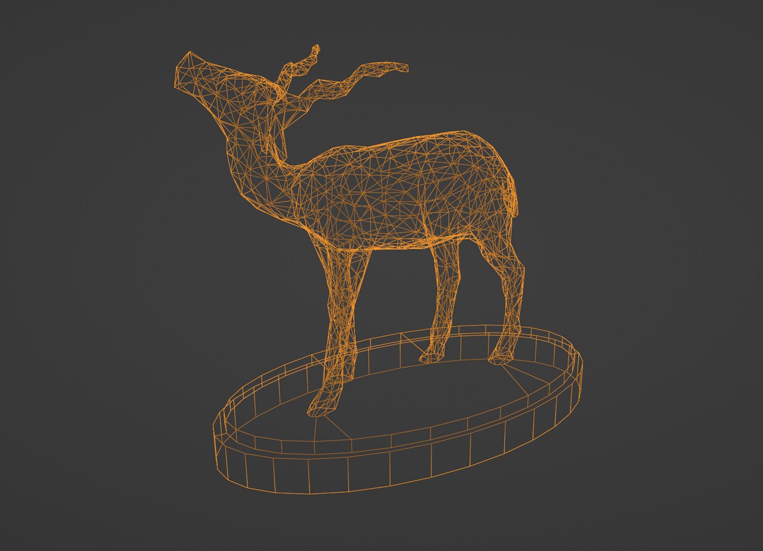 Low Poly Springbok Statue 3D Model - TurboSquid 2226274