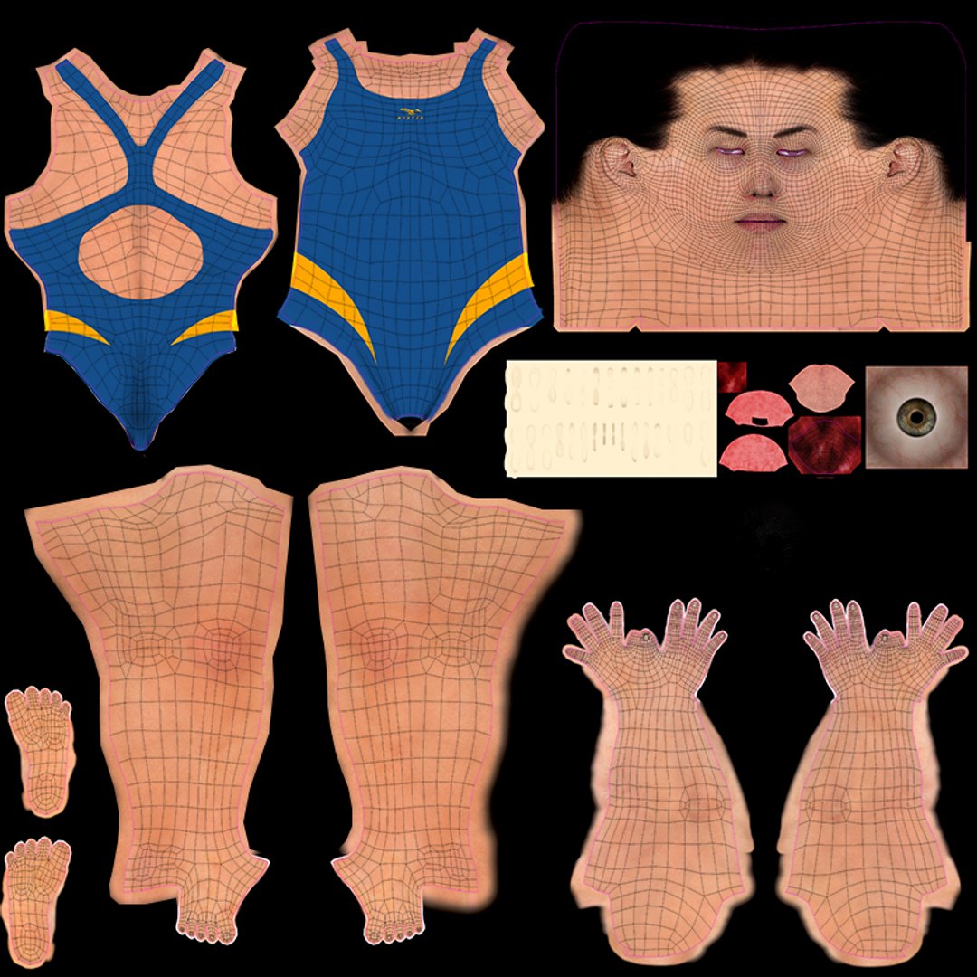 Animations Female Swimmer Swimming 3D Model - TurboSquid 1592296