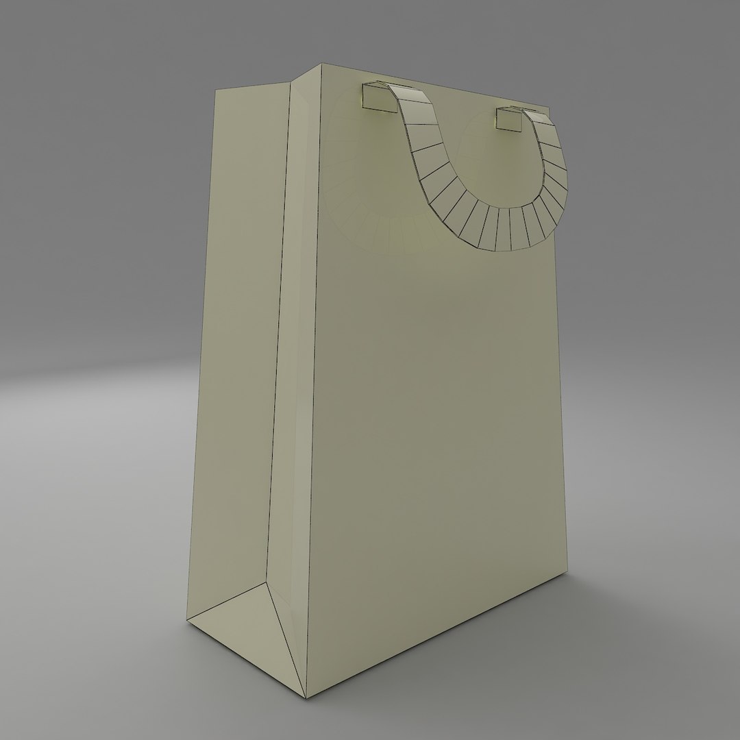 paper bag 3d model