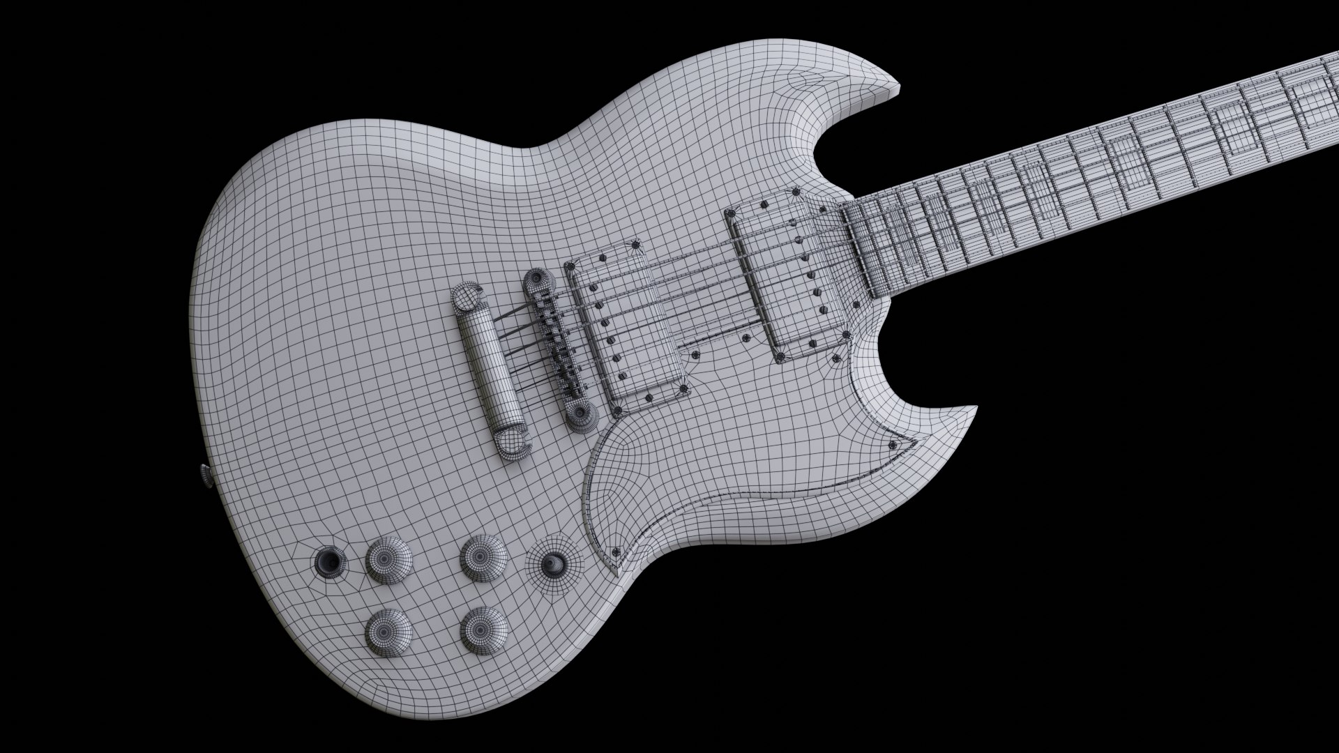 SG Custom Guitar 3D Model - TurboSquid 2154466