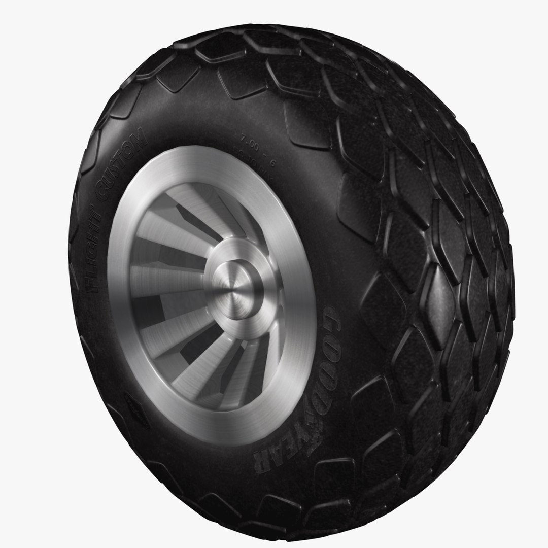 3D p-51 mustang diamond tread tire - TurboSquid 1226842