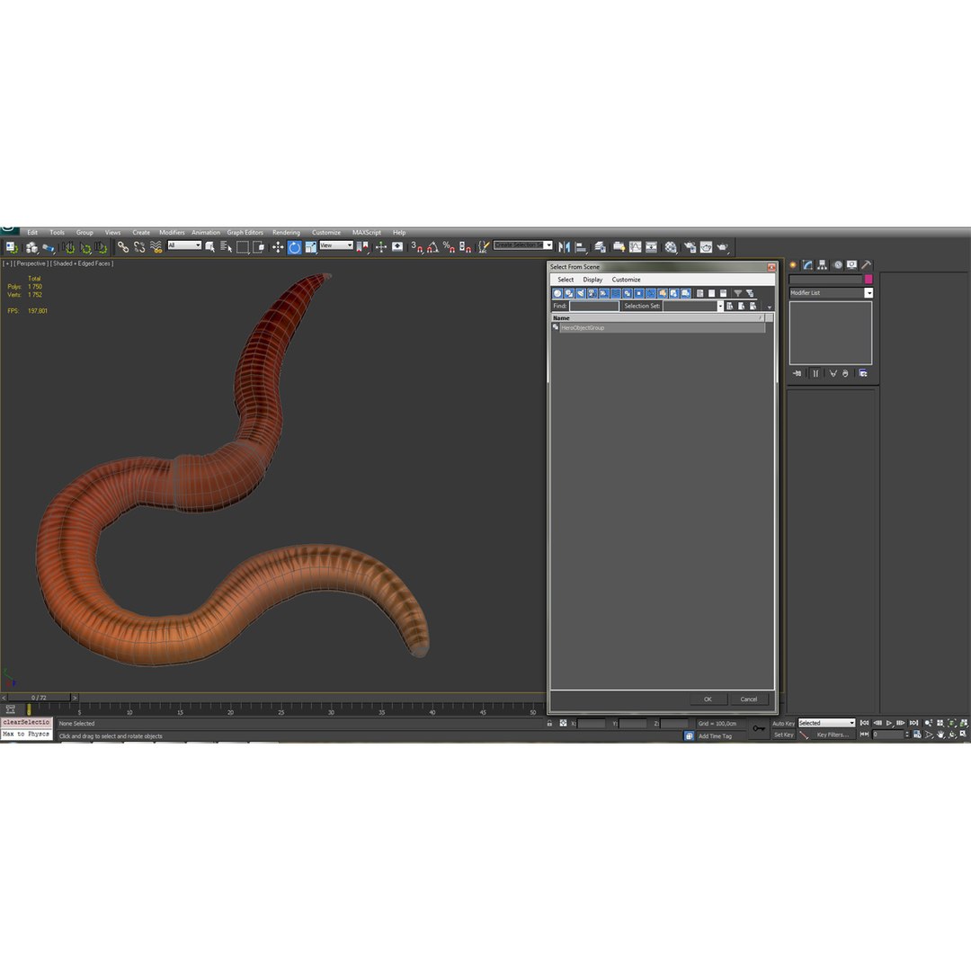 3d Model Earth Worm Pose 2