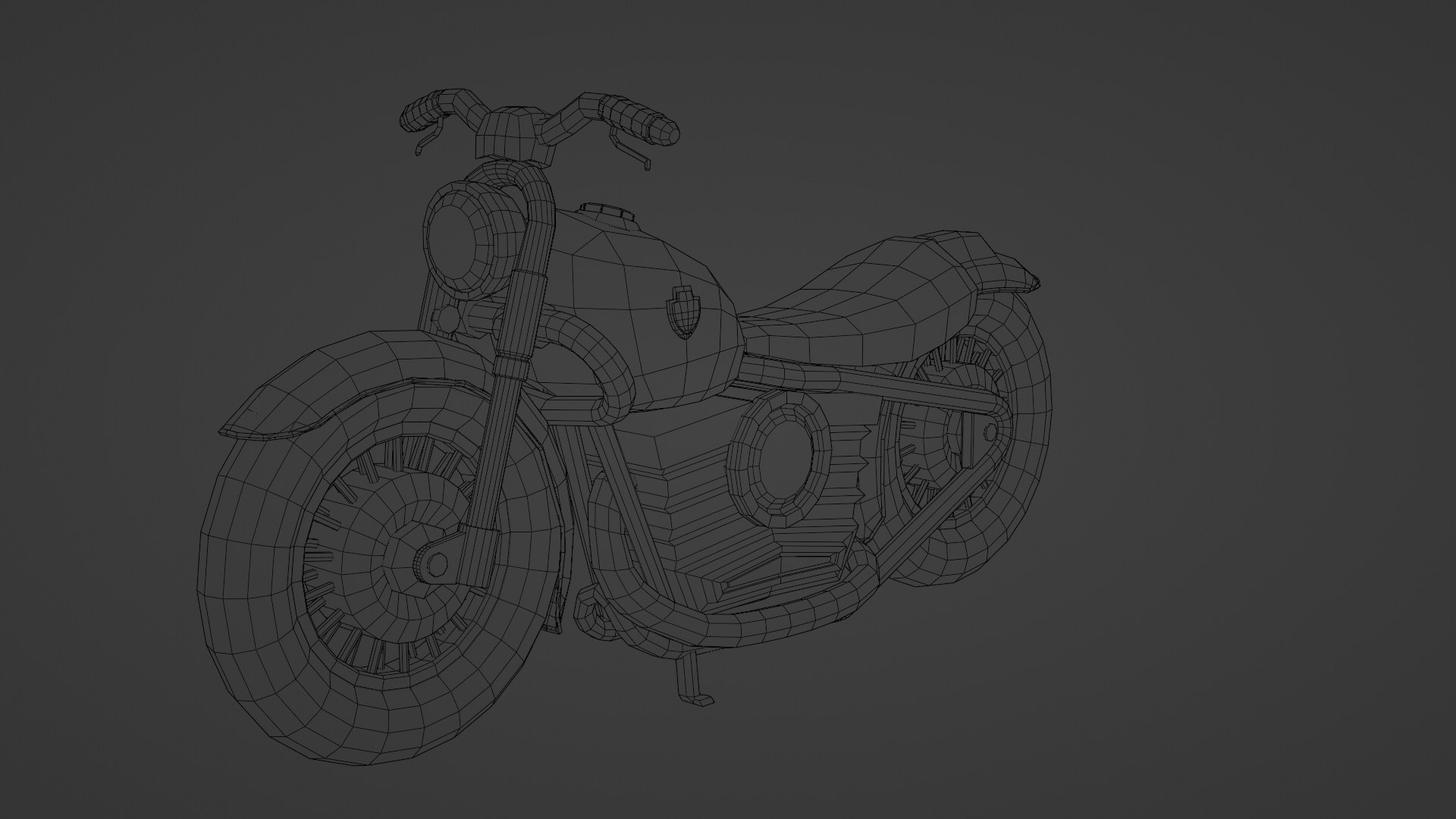Low Poly Motorcycle 3D Model - TurboSquid 1969743