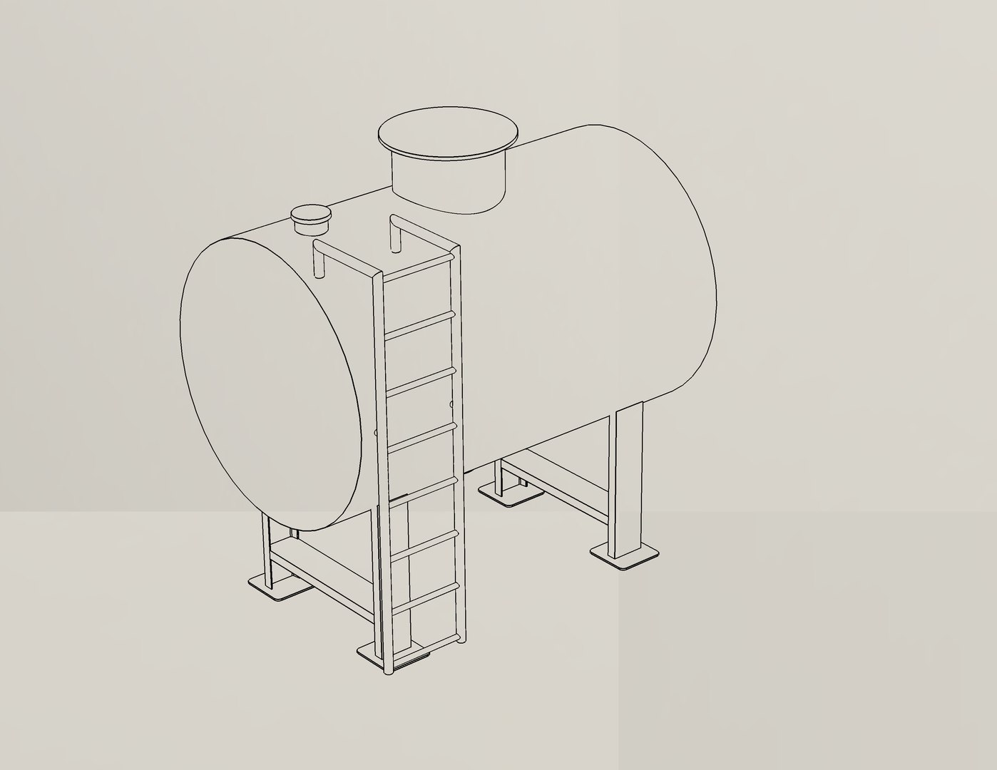 3D Steel Tank Model - TurboSquid 1974756