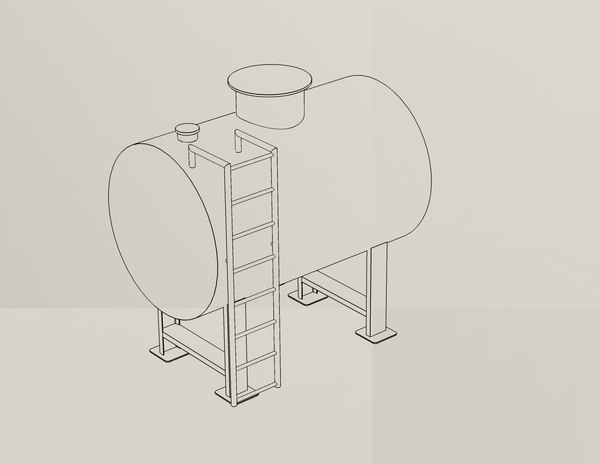 3D Steel tank model - TurboSquid 1974756