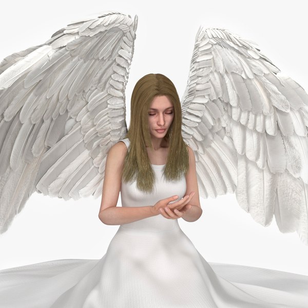 modelo 3d Chica Rubia Ángel Orando - TurboSquid 2223946