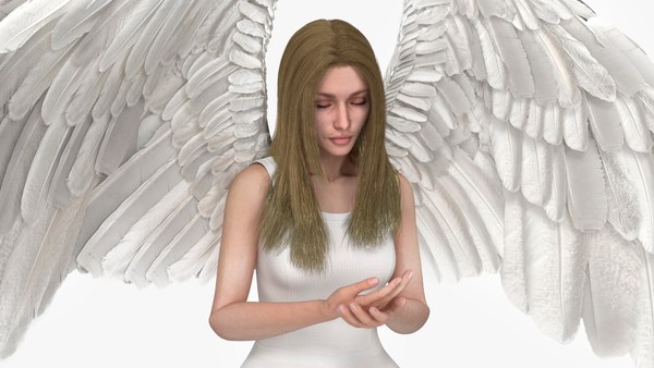 modelo 3d Chica Rubia Ángel Orando - TurboSquid 2223946