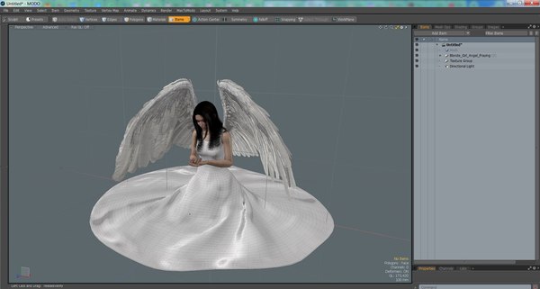 modelo 3d Chica Rubia Ángel Orando - TurboSquid 2223946