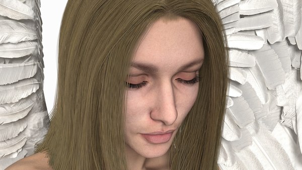 modelo 3d Chica Rubia Ángel Orando - TurboSquid 2223946