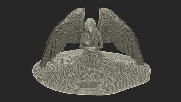 modelo 3d Chica Rubia Ángel Orando - TurboSquid 2223946