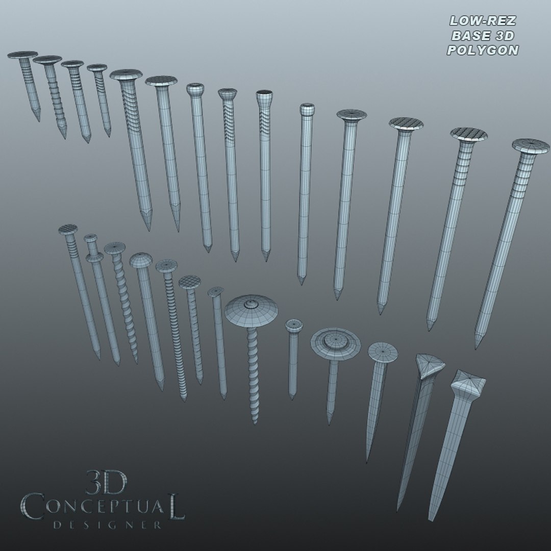 3d Model Hardware Nails