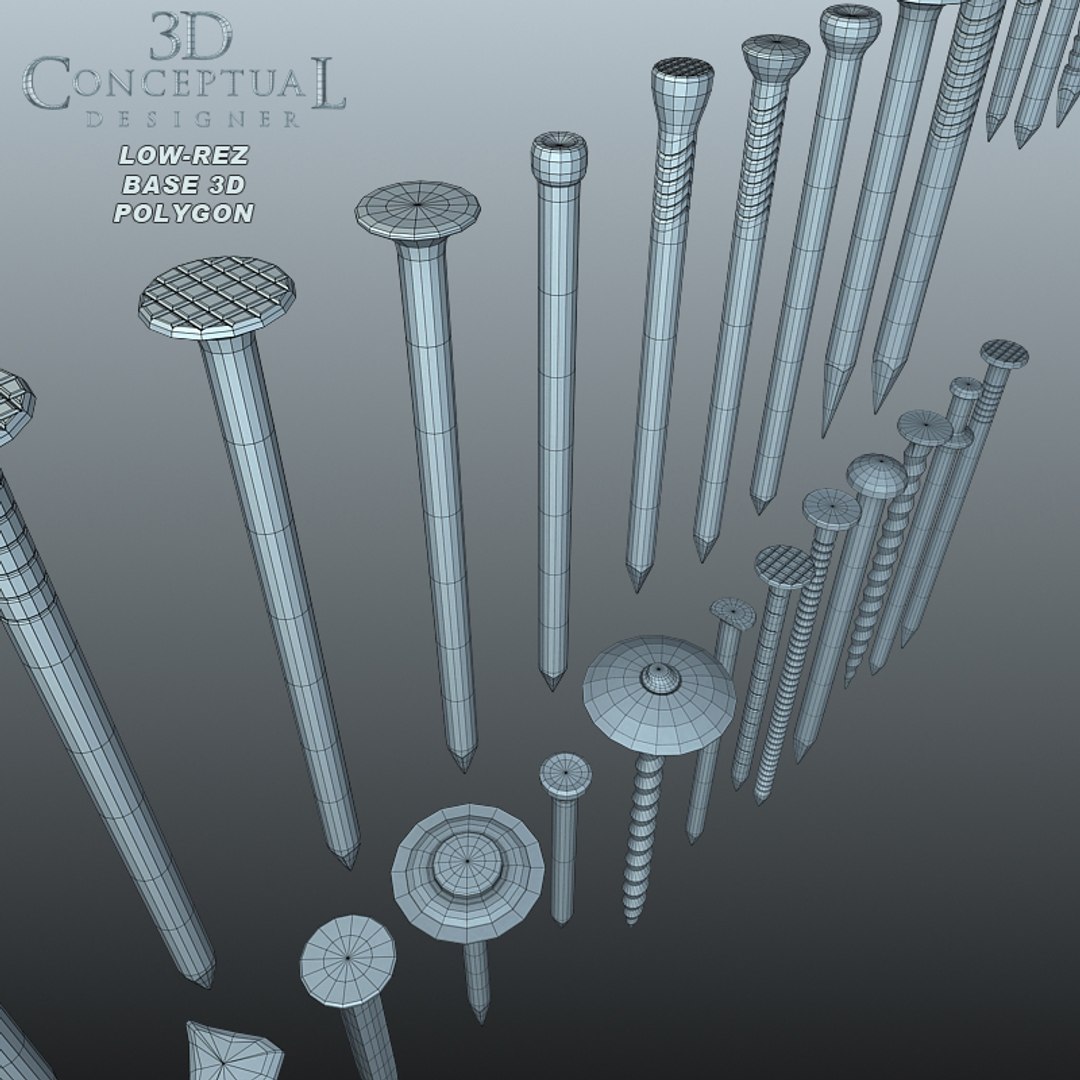 3d Model Hardware Nails