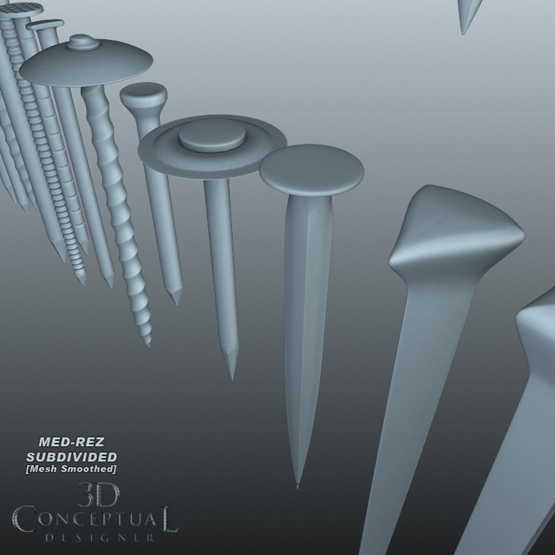 3d Model Hardware Nails