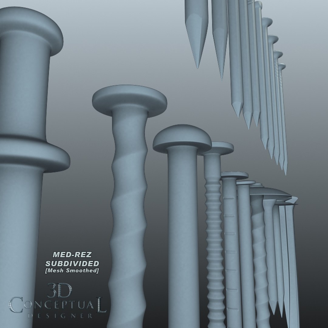 3d Model Hardware Nails