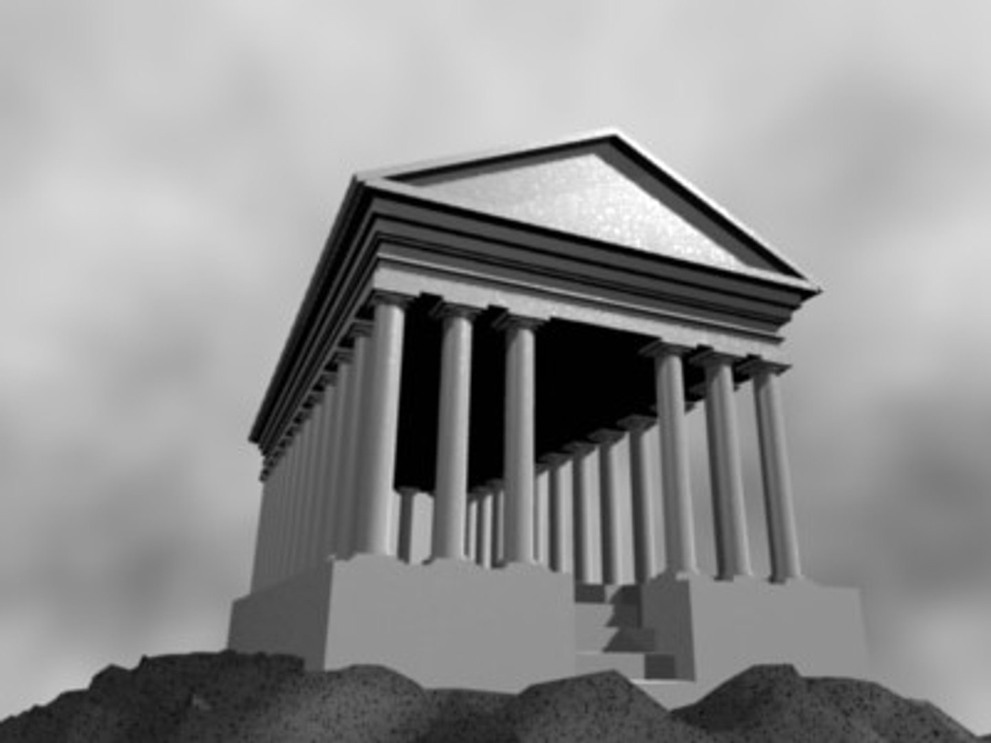 3ds Max Greek Temple