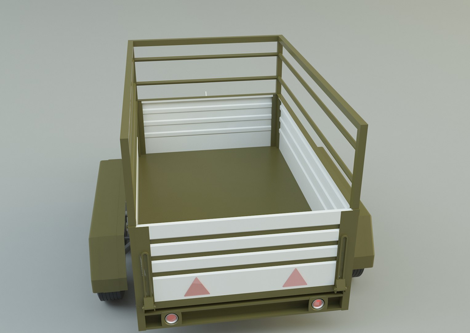 3D double axle trailer model - TurboSquid 2061635