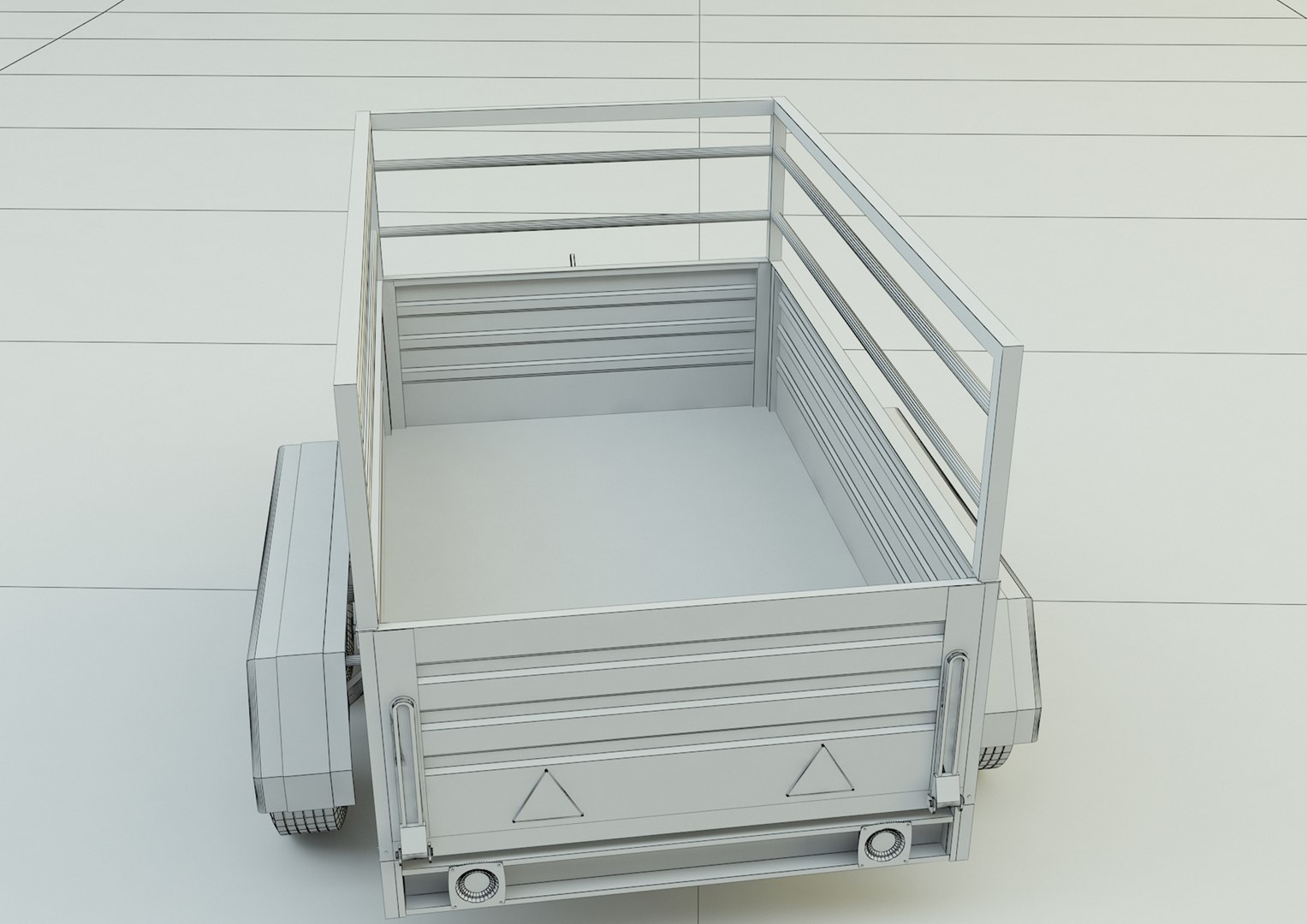 3D double axle trailer model - TurboSquid 2061635