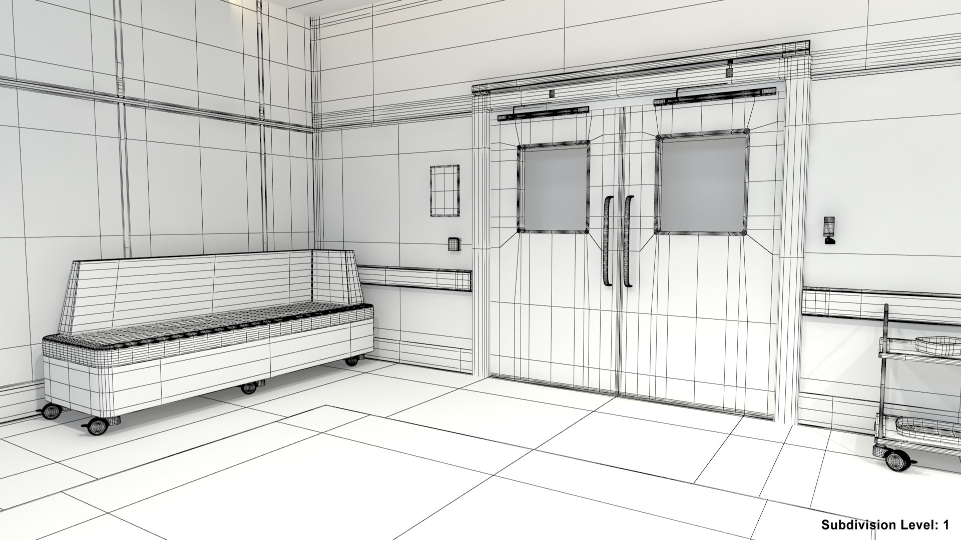 Hospital Corridor 3D Model - TurboSquid 2134512