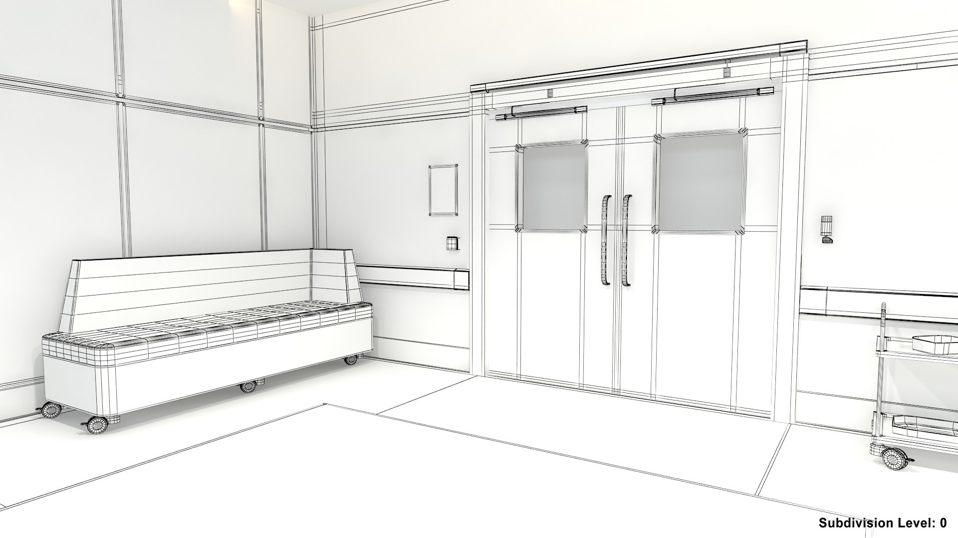 Hospital Corridor 3D Model - TurboSquid 2134512