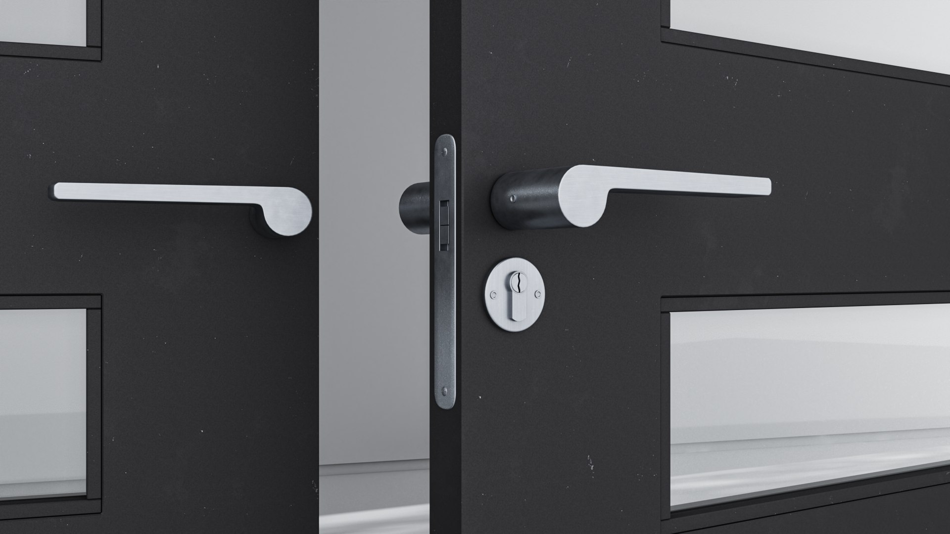 3D Model Aluminium Door 99 - TurboSquid 2022551