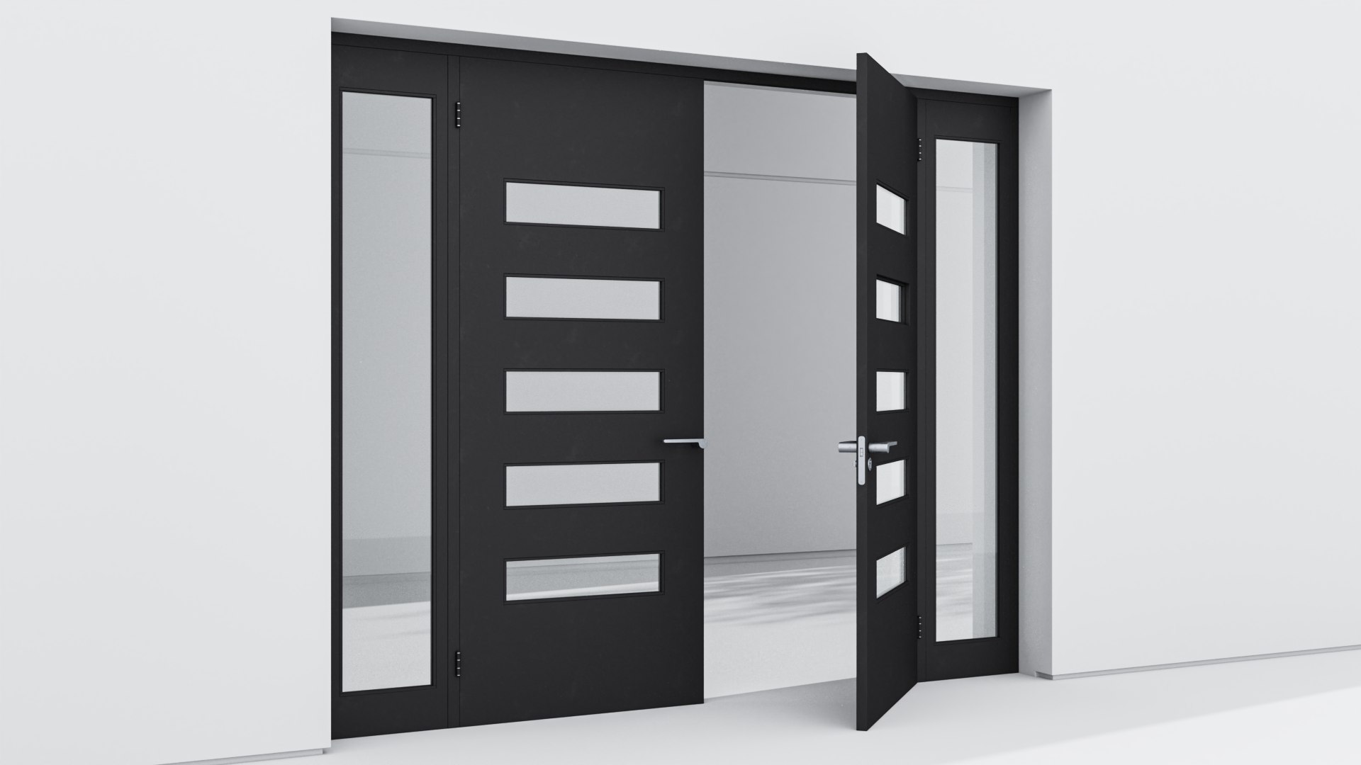 3D Model Aluminium Door 99 - TurboSquid 2022551
