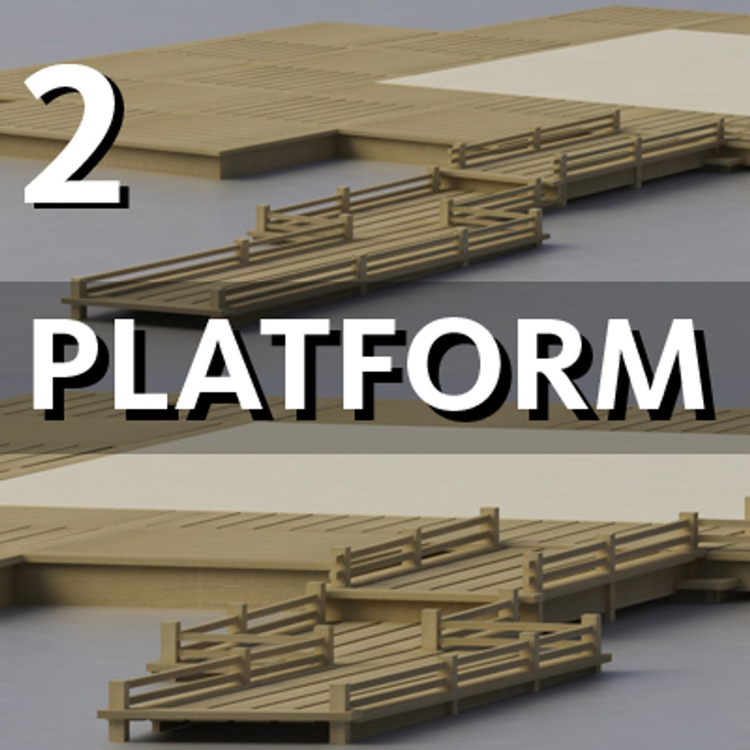 3d Model Platform Cafe Bar