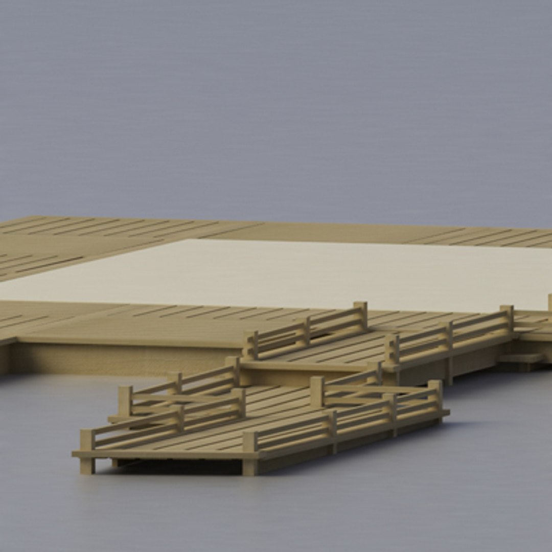 3d Model Platform Cafe Bar