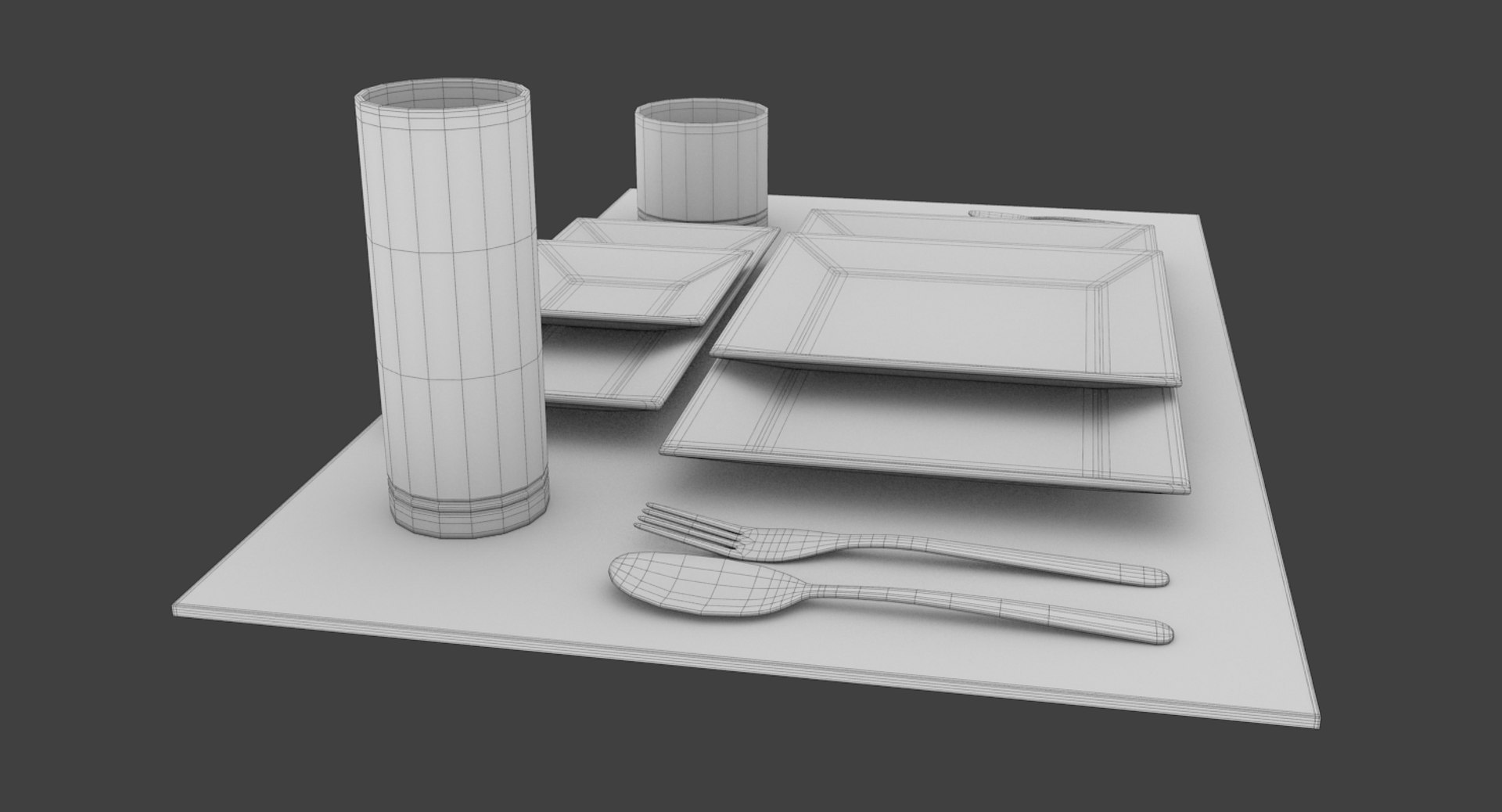 Place Setting 2 3D Model - TurboSquid 1186682