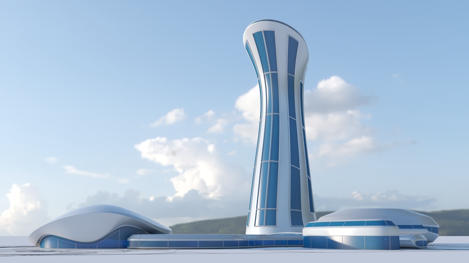 Administrative Tower Project Model - TurboSquid 2392705