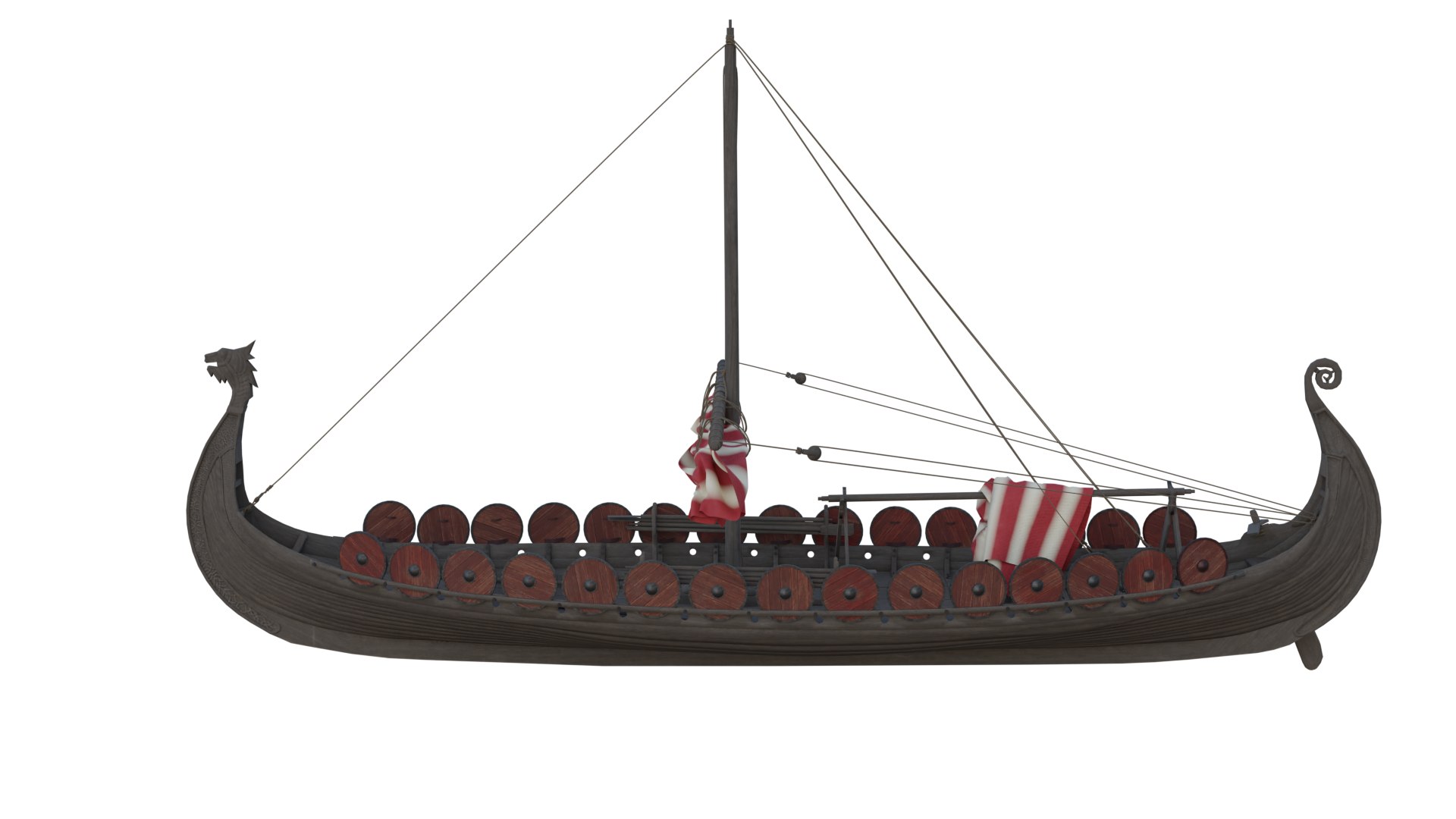 3D Docked Viking Drakkar - TurboSquid 2022054